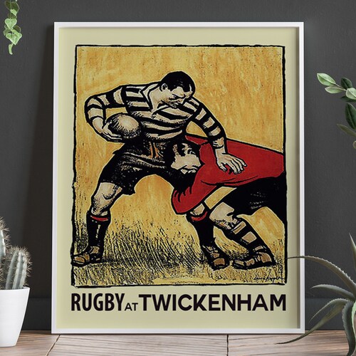 Rugby Wall Art Print Vintage Sport Prints Canvas Print Wall - Etsy