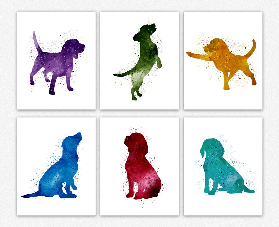 Beagle Dog Wall Art Set of 6 Beagle Posters for Beagle Owner - Etsy