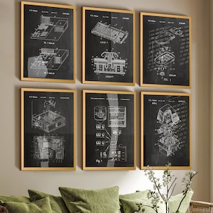 Set of 6 Computer Patent Posters - Ideal Computer Gift Posters for IT ...