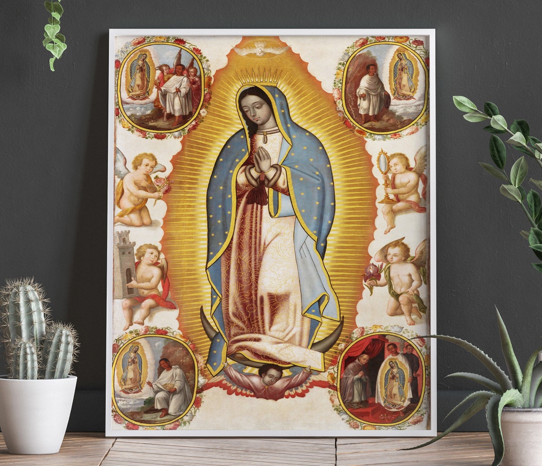 Our Lady of Guadalupe Poster Mary Mexican Poster Catholic Poster Virgen ...