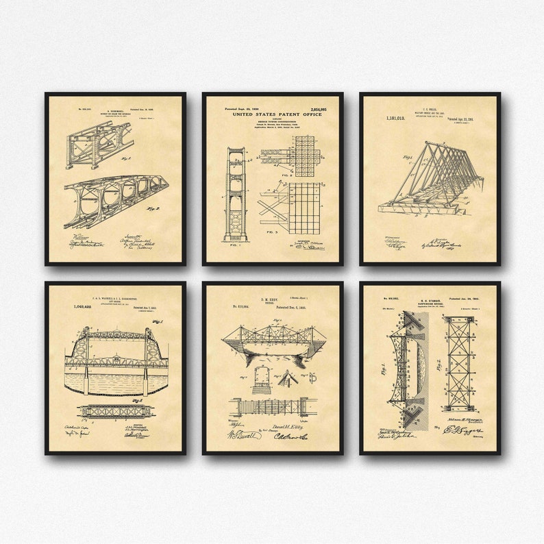 Bridge Inventions Bridge Posters Architecture Prints Design | Etsy