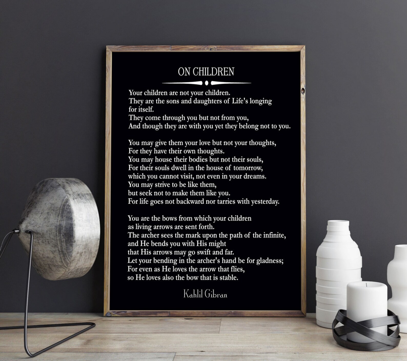 On Children Poem by Kahlil Gibran Quote the Prophet - Etsy