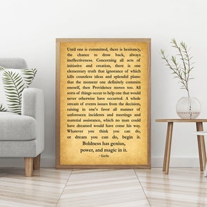 Goethe Philosophy Quote Motivational Quote Entrepreneur Inspiring Quote ...