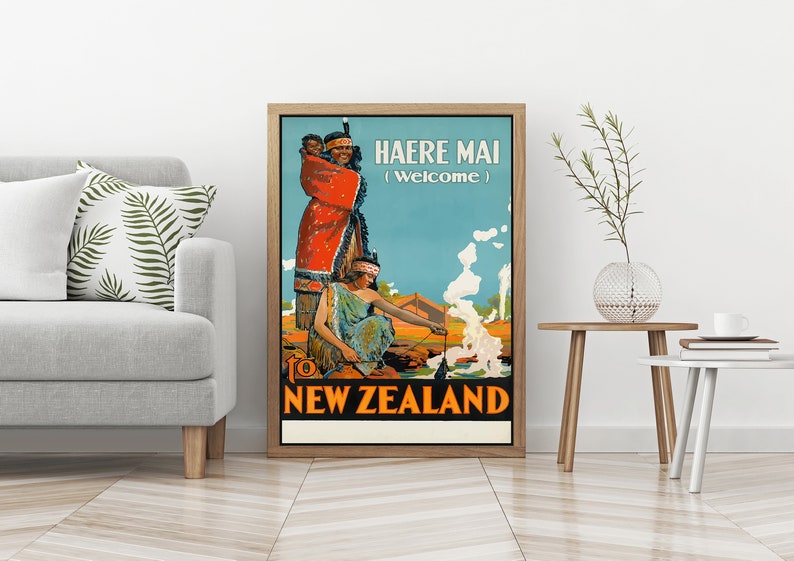 New Zealand Travel Poster New Zealand Travel Print | Etsy