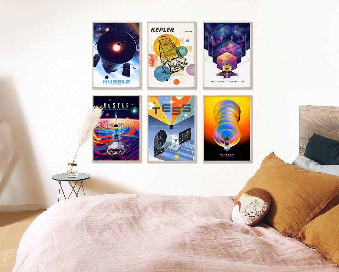 Celestial Symphony: Series of 6 Nebula Posters for Captivating Space ...
