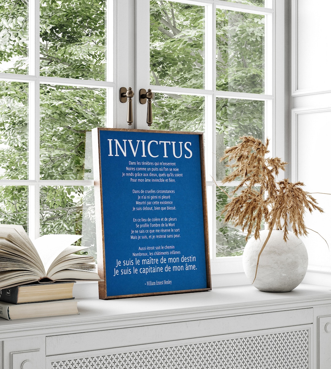 Invictus Par William Ernest Henley Invictus Poeme En Francais - Etsy