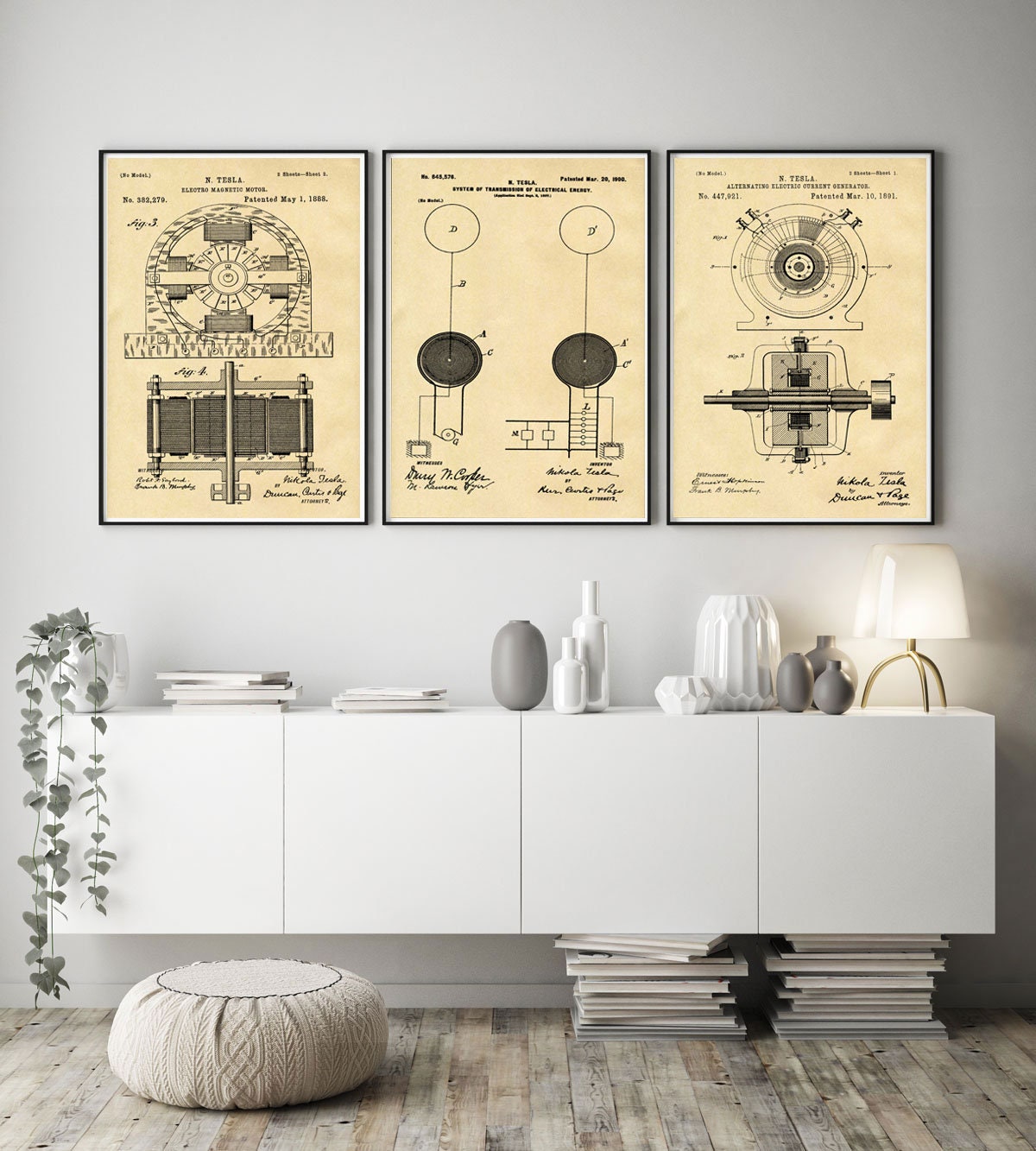3 Tesla Patent Prints Tesla Inventions Tesla Prints Tesla Posters ...