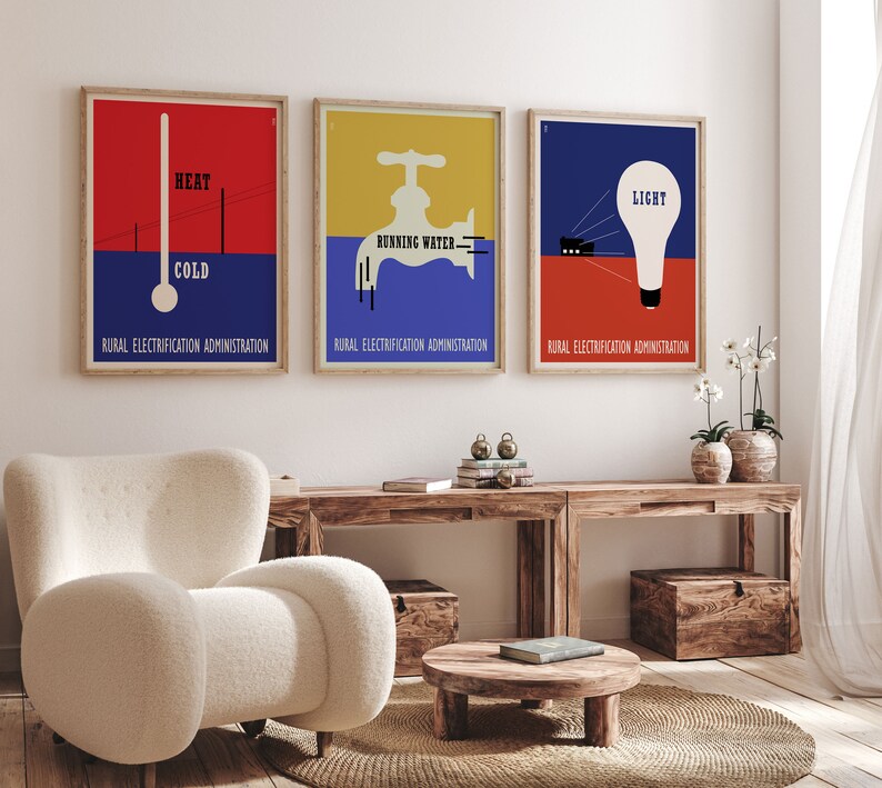 Lester Beall WPA Posters Set of 3 Graphic Design Prints - Etsy