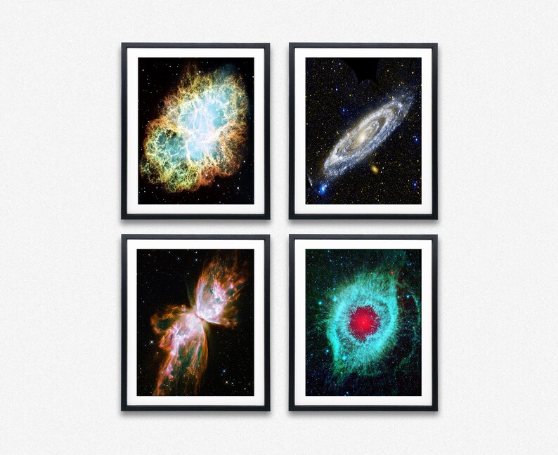 Nebula Posters Set of 4 Hubble Telescope Nebula Space Prints - Etsy