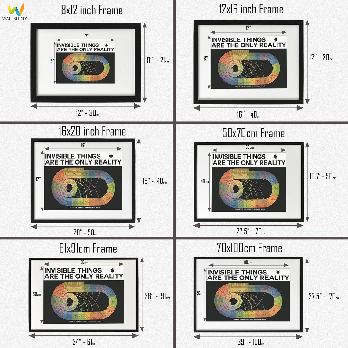 Periodic Table of Elements Periodic Table Wall Art Science | Etsy