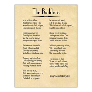 The Builders Poem by Henry Wadsworth Longfellow Inspiring Poetry ...