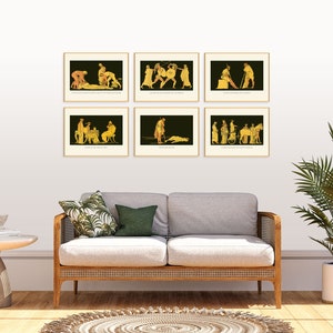 Greek Mythology Decor Set of 6 Antique Greek Mythological Prints Greek ...