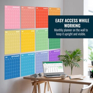 2024 Monthly Pastel Planner 12 X 12 X 16 Monthly Planning Sheets on ...
