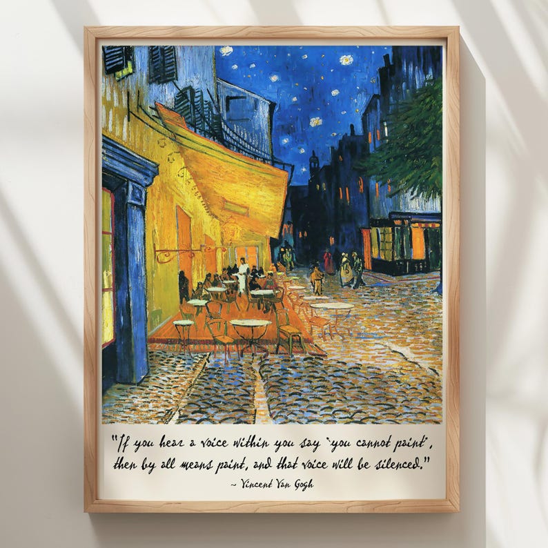 Vincent Van Gogh Inspiring Quote Motivation Quote – Poster, Framed and ...