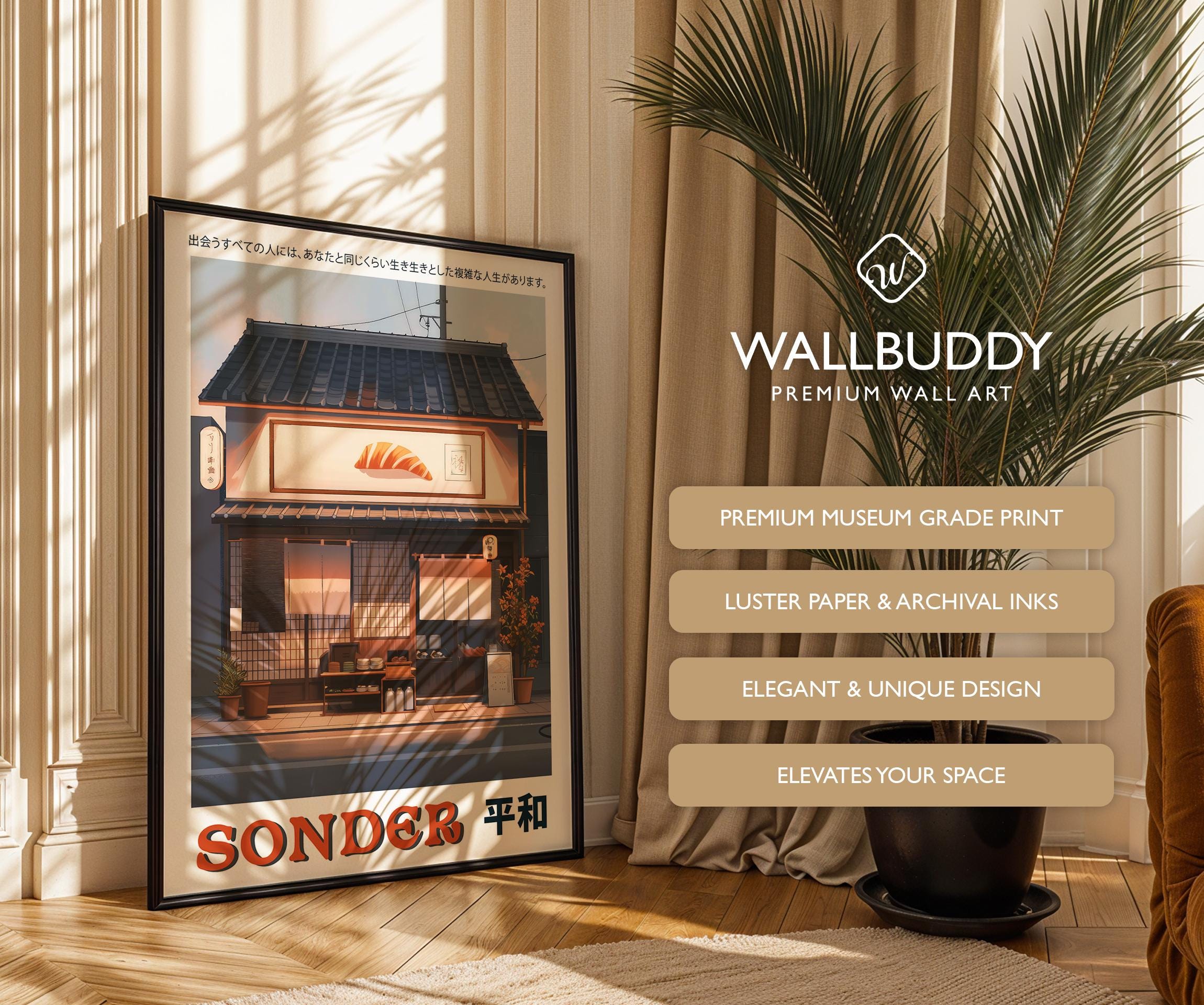 Japanese Bakery Art Print: Sonder Storefront, Sunset Urban Scene - Etsy