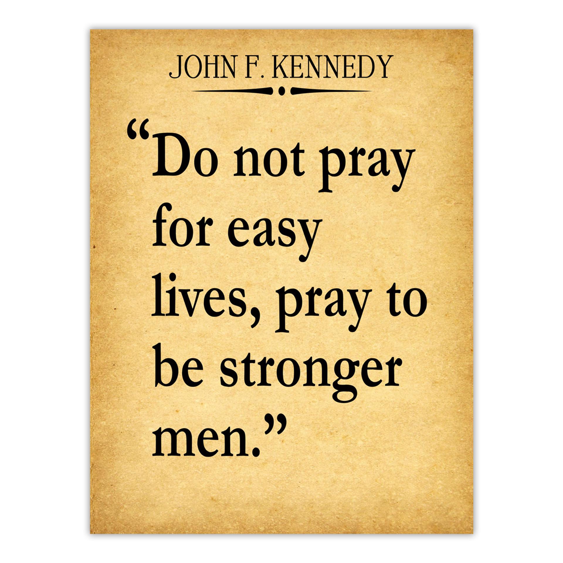 JFK Quote Poster: Be Strong - Motivational Wall Art - Etsy