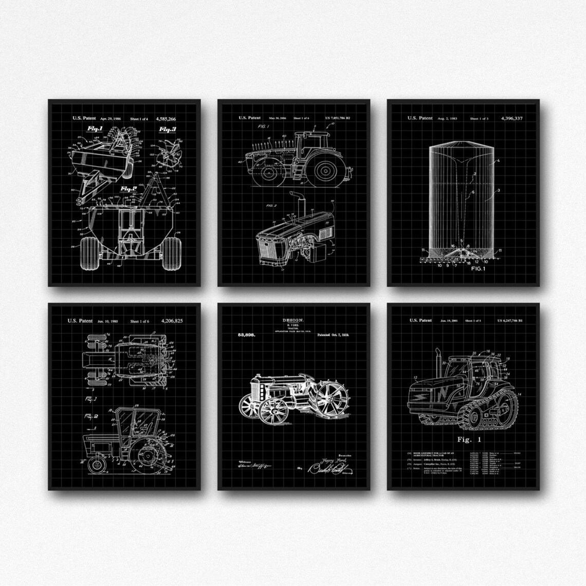 Farm Decor Farming Patent Poster Set of 6 Farming Prints - Etsy