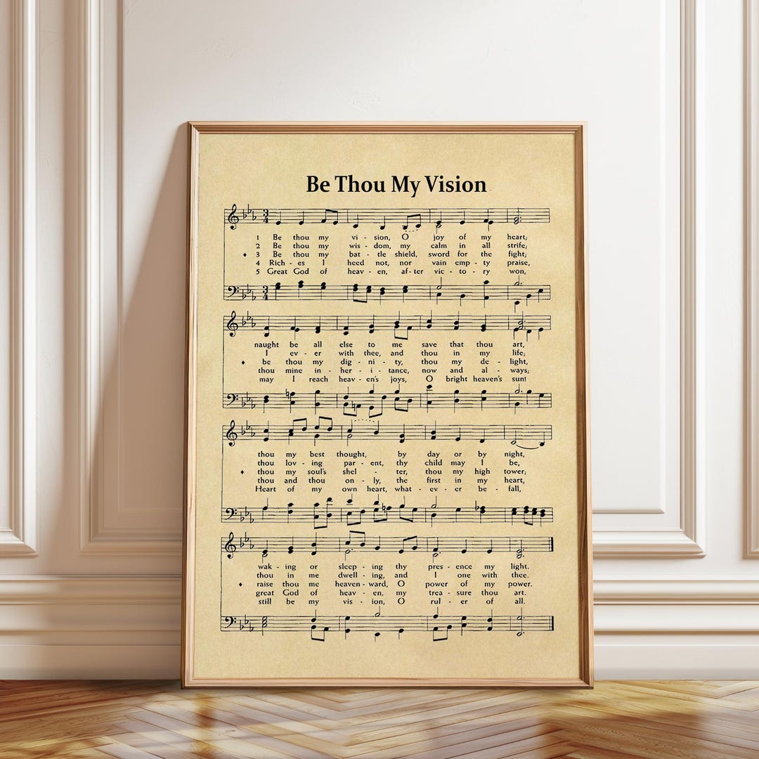 Be Thou My Vision Hymn Print: Irish Prayer Wall Art - Etsy