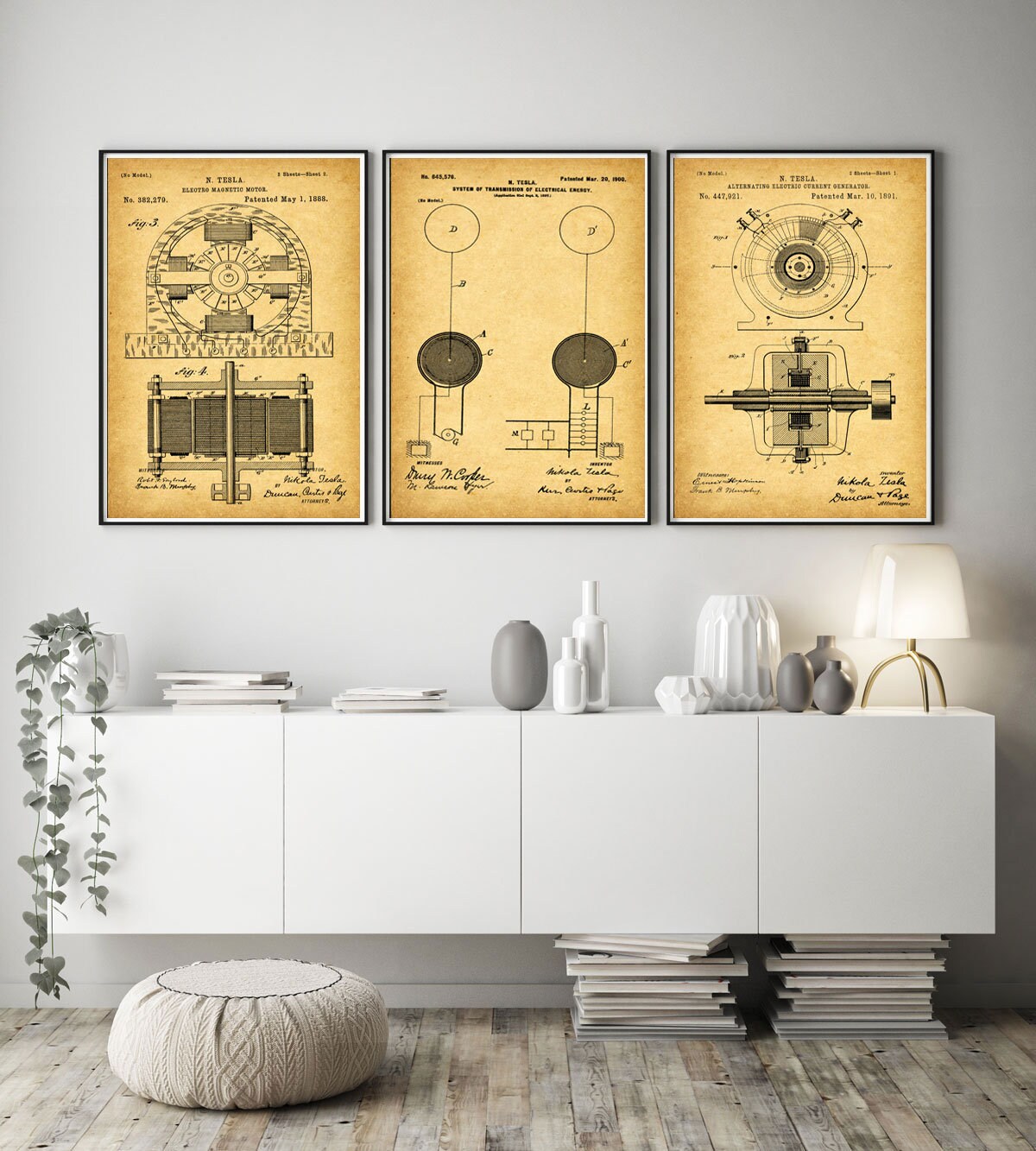 3 Tesla Patent Prints Tesla Inventions Tesla Prints Tesla Posters ...