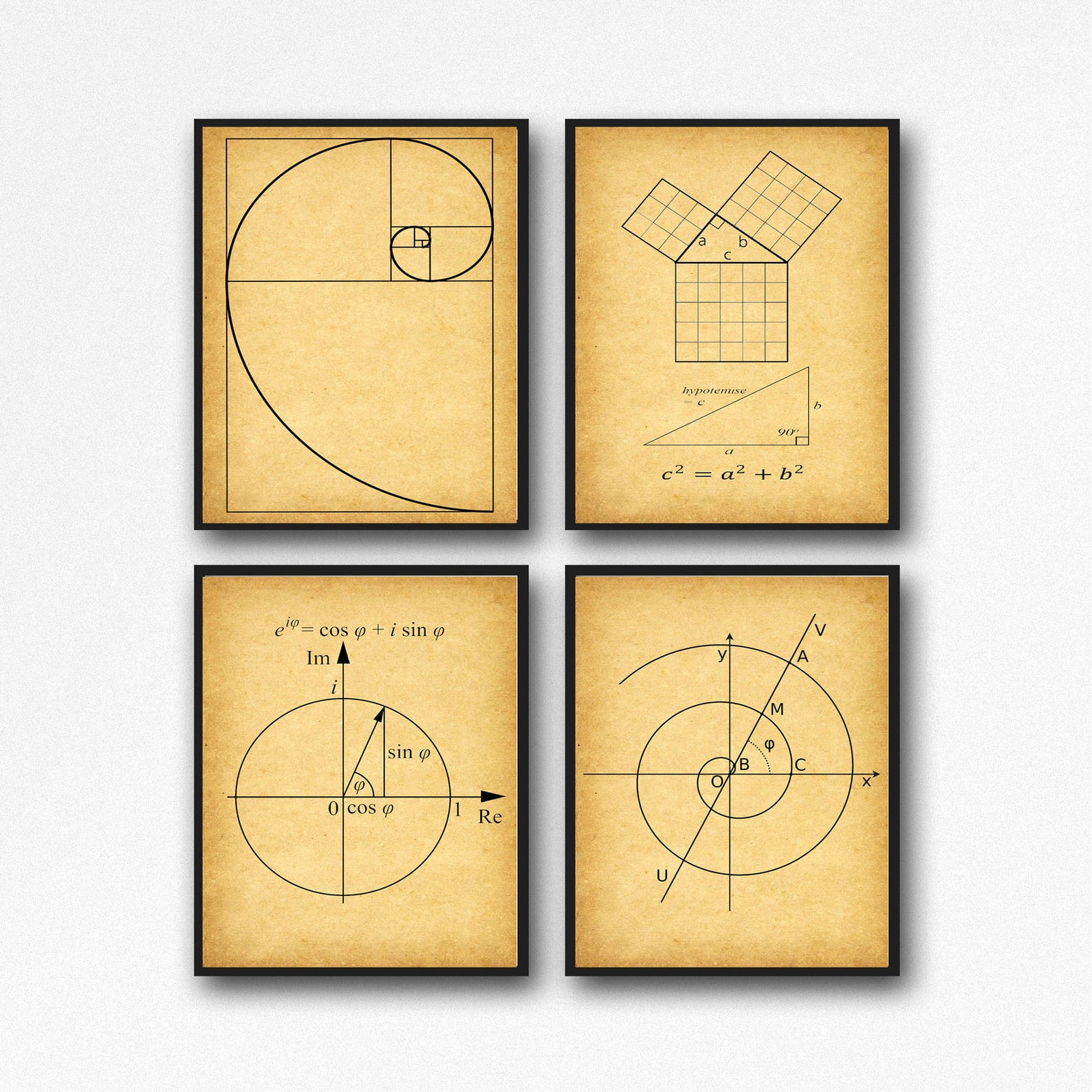 Math Gift Poster Set of Math Posters for Math Student WB210 - Etsy