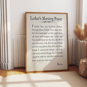 Luther's Morning & Evening Prayer Prints: Set of 2 Giclée Art - Etsy