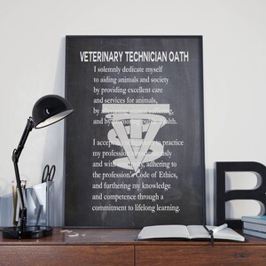 Vet Tech Gift Veterinary Technician Oath Vet Tech Gift Oath | Etsy