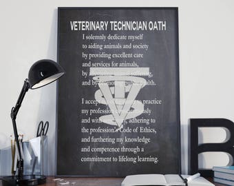 Vet Tech Poster | Etsy