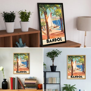 French Travel Posters French Wall Decor Bandol Poster Summer Posters - Etsy