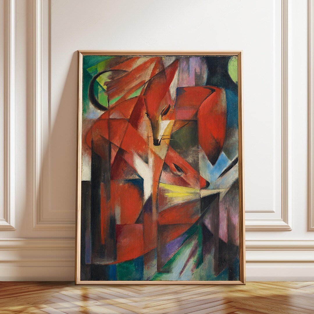 Franz Marc the Fox 1913 – Expressionist Cubism Animal Art Print - Etsy