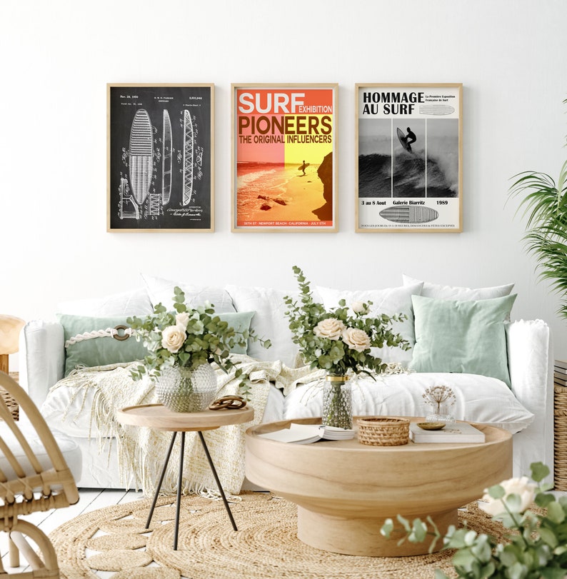 Surfing Posters Set of 3 Surf Prints High Definition Art - Etsy