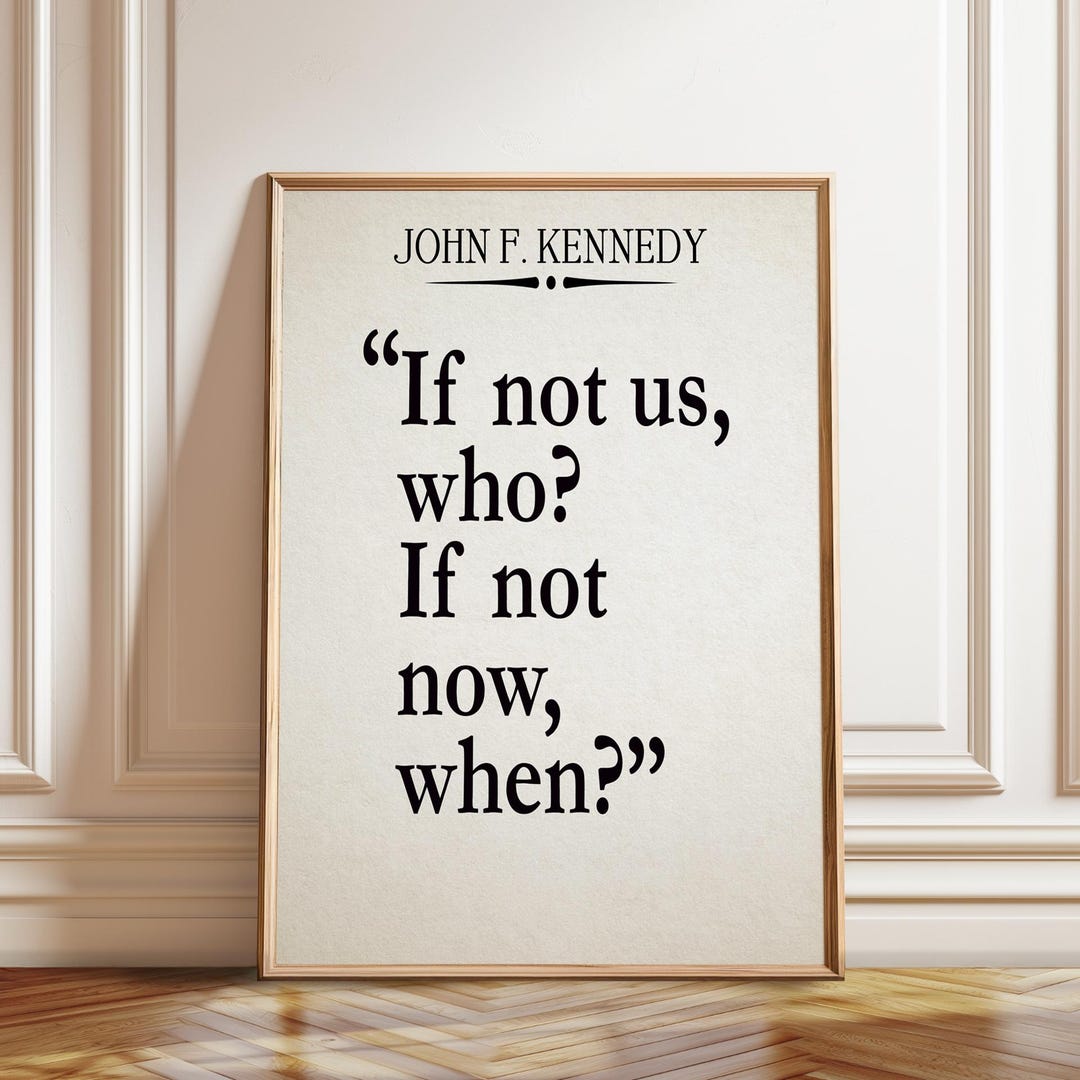 JFK Quote Poster: John F Kennedy Presidential Speech Print - Etsy