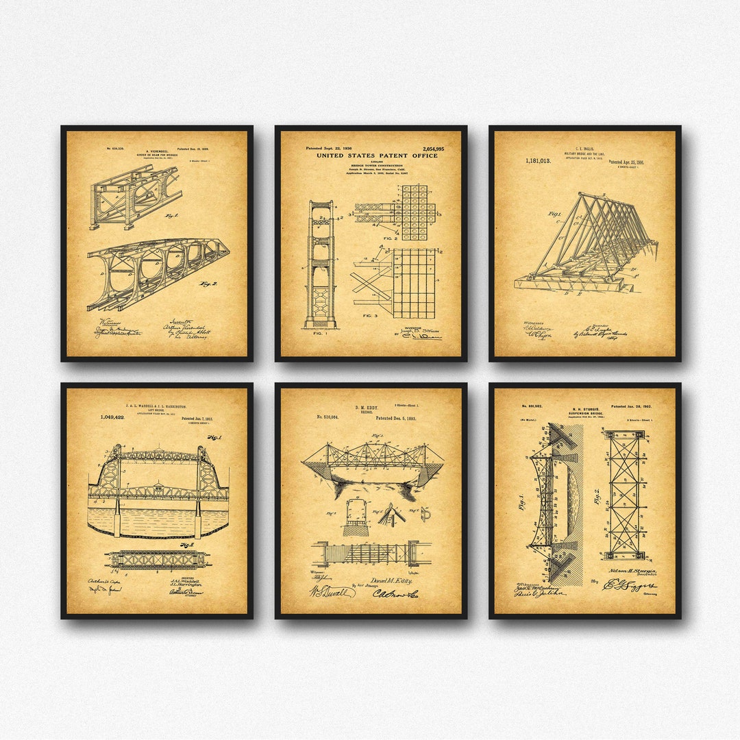 Bridge Inventions Bridge Posters Architecture Prints Design Posters - Etsy