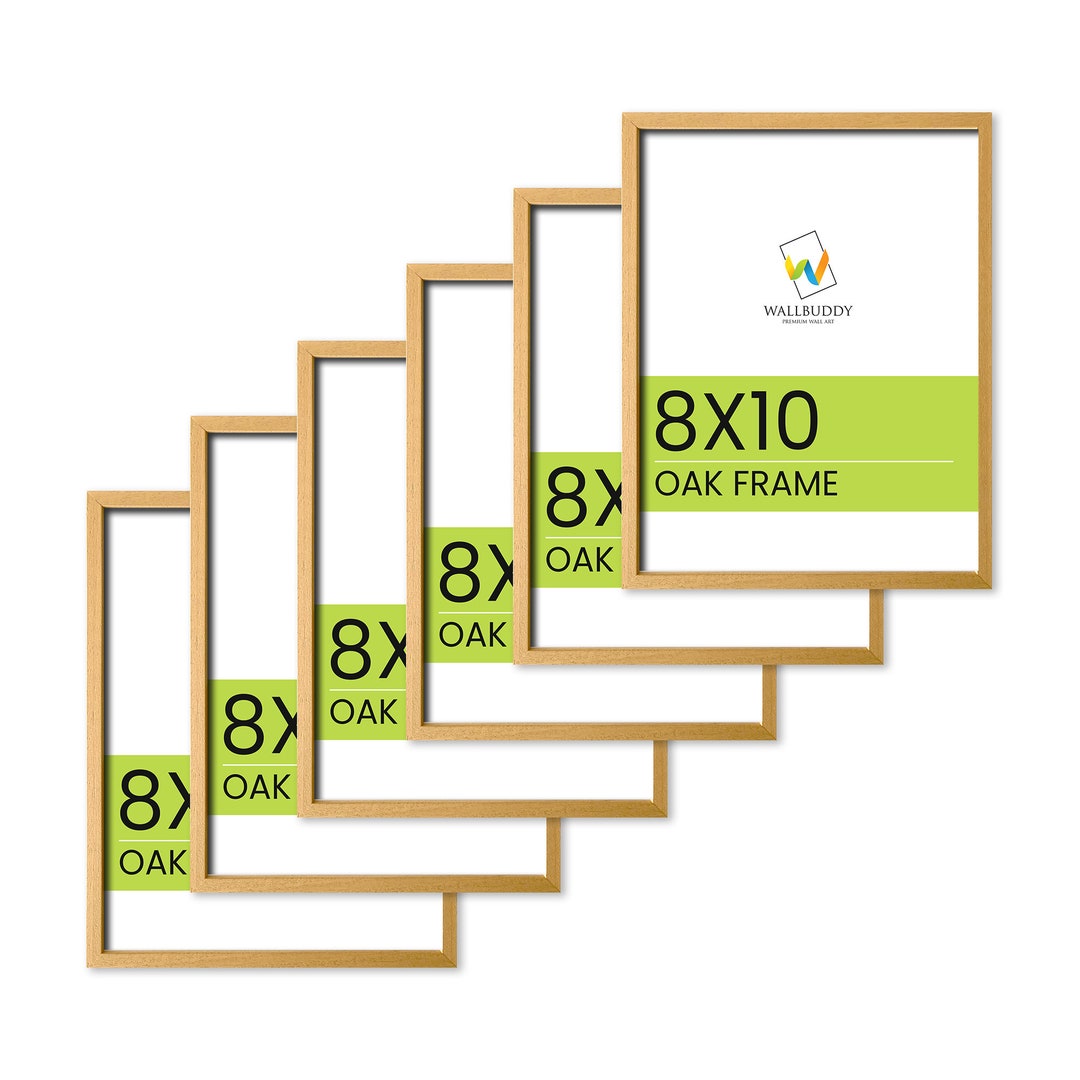 Set of 6 Thin Wooden Oak Frame 8x10 Inches Contemporary Oak Wood Thin ...