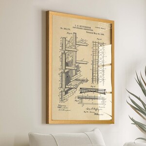 Iron Building Inventions Poster - Engineering Office Decor ...