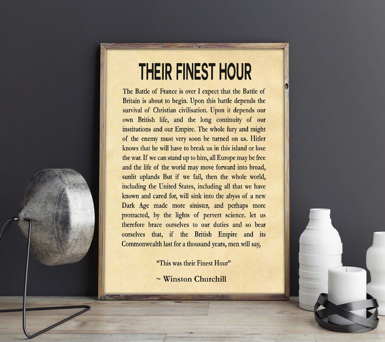 Their Finest Hour Speech by Winston Churchill Speech | Etsy