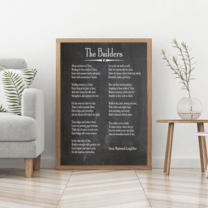 The Builders Poem by Henry Wadsworth Longfellow Inspiring | Etsy