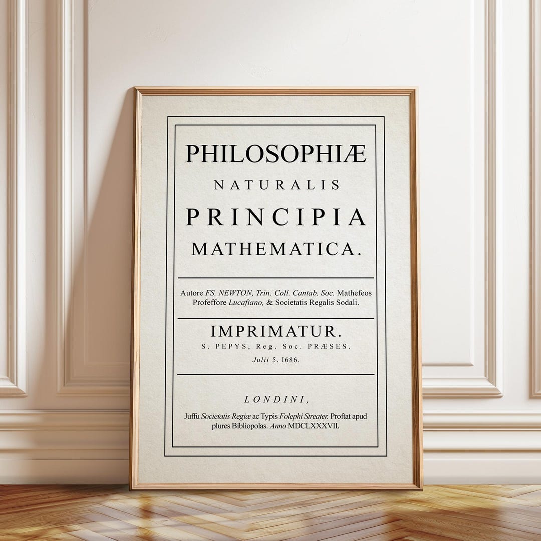 Isaac Newton's Principia Mathematica Title Page Print - Etsy