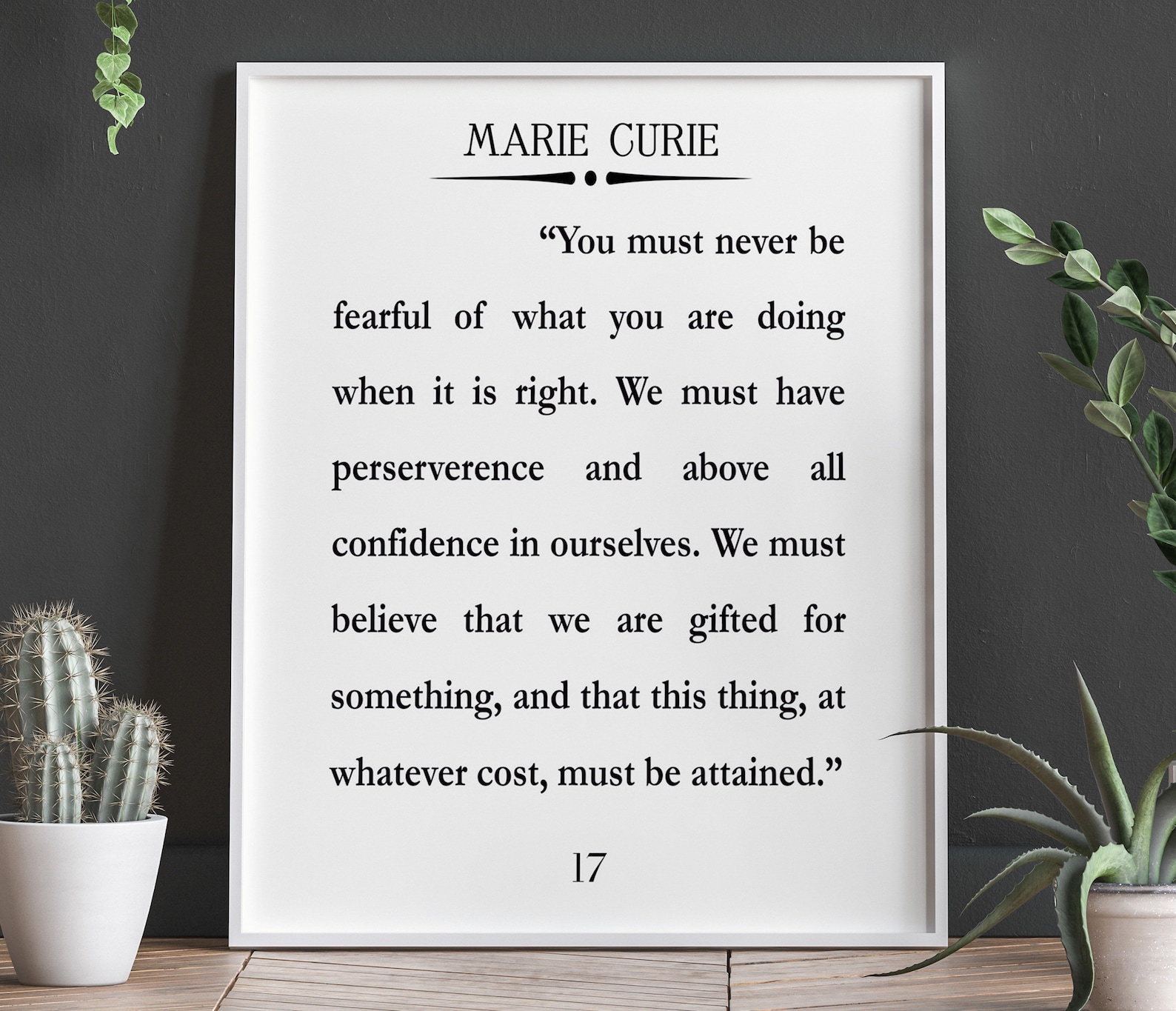 Marie Curie Quote Scientific Girl Quote Science Poster - Etsy