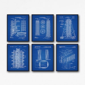 Building Design Blueprints Set of 6 Architectural Drawings - WB592 ...