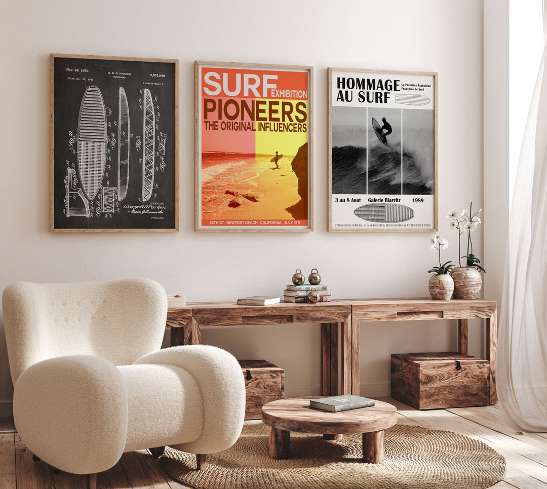 Surfing Posters Set of 3 Surf Prints High Definition Art - Etsy