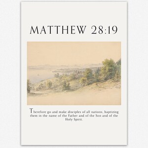 Matthew 28:19-20 Bible Verse Wall Art - Modern Christian Church Wall ...