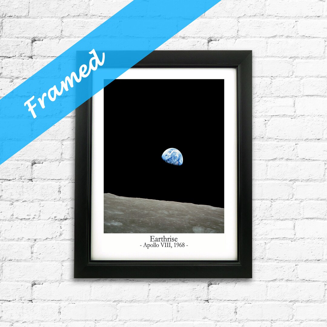 Earthrise Photo Framed Space Wall Art Ready Framed Space Print / Space ...