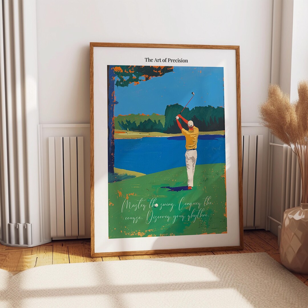 Golf Swing Art Print – Dynamic Abstract Sports Wall Decor for Golf ...