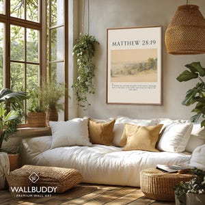 Matthew 28:19-20 Bible Verse Wall Art - Modern Christian Church Wall ...