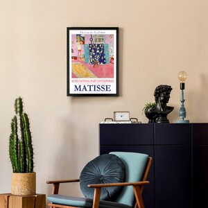 Classic Matisse Pink Room Exhibition Framed Poster 1963 Museum Art ...