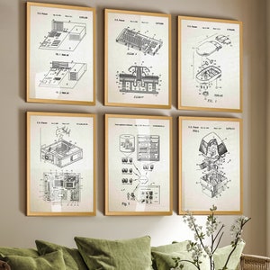 Set of 6 Computer Patent Posters - Ideal Computer Gift Posters for IT ...