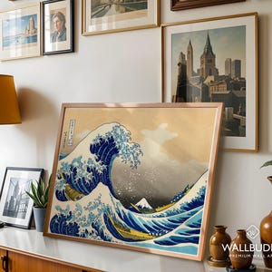 The Great Wave off Kanagawa by Hokusai Great Wave Art Poster Print ...