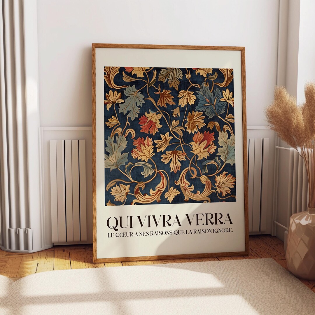 Classic Floral Art Poster - Antique Style Renaissance Floral Design ...