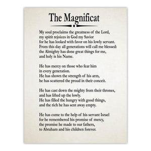 The Magnificat Prayer Print: Canticle of Mary, Christian Wall Art - Etsy
