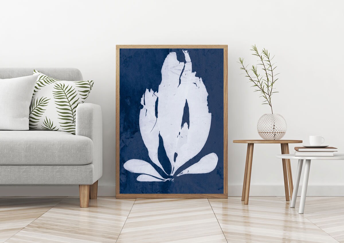 Cyanotype Prints Set of 4 Cyanotype Botanical Prints From | Etsy